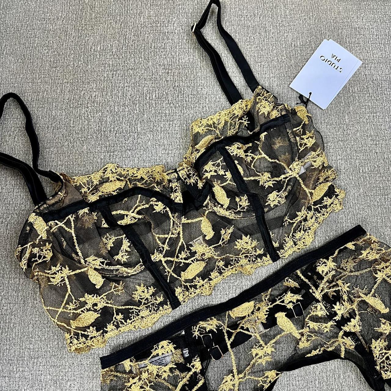 . Studio Pia Yuna Bra 3, 5 Suspender S Thong... | Depop
