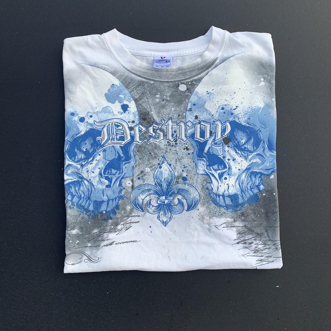 Y2k Skullhead Cyber Mall Goth Grunge Tshirt Men’s... - Depop