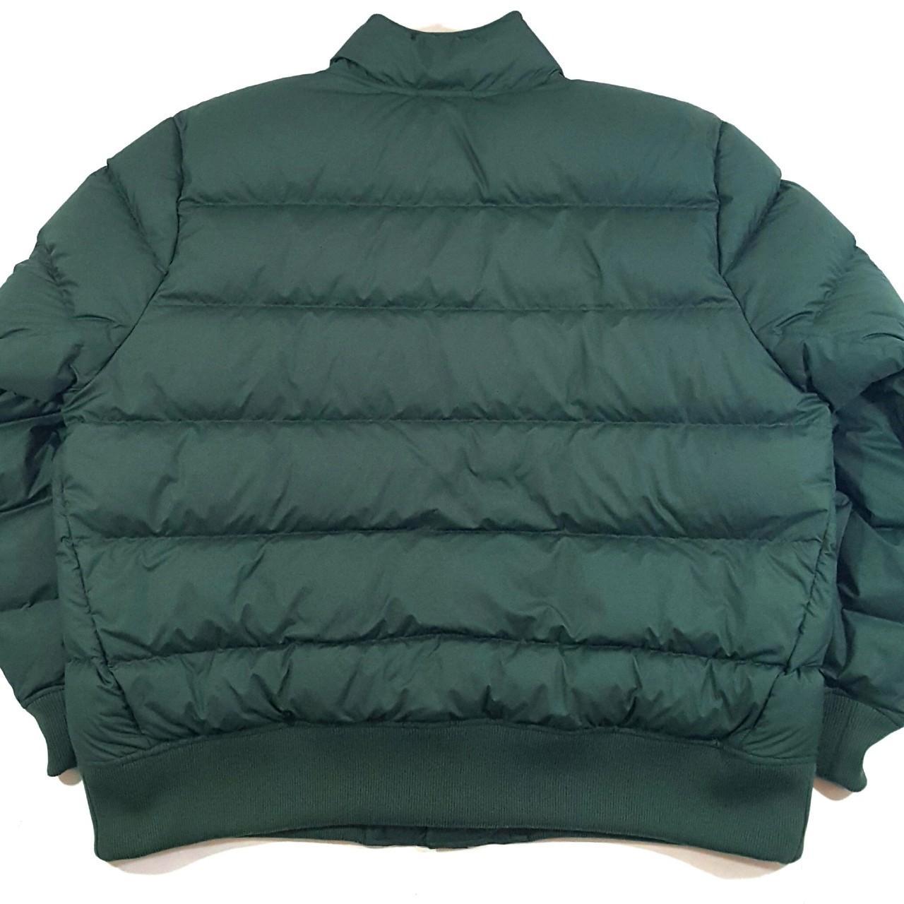 Vintage Nike Puffer Jacket Snap Up Dark Green Swoosh... - Depop