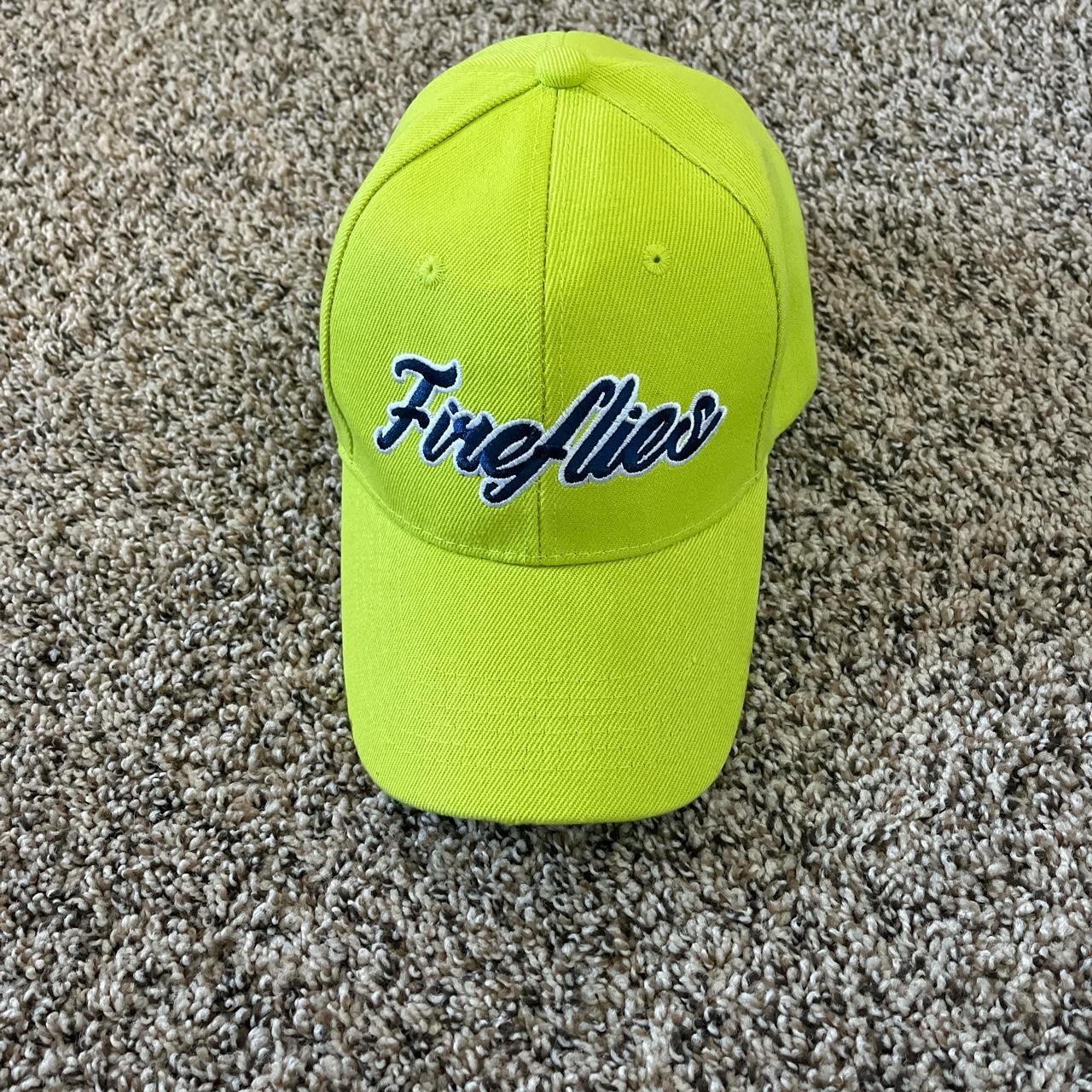 Cute light green baseball cap with "fireflies"... - Depop