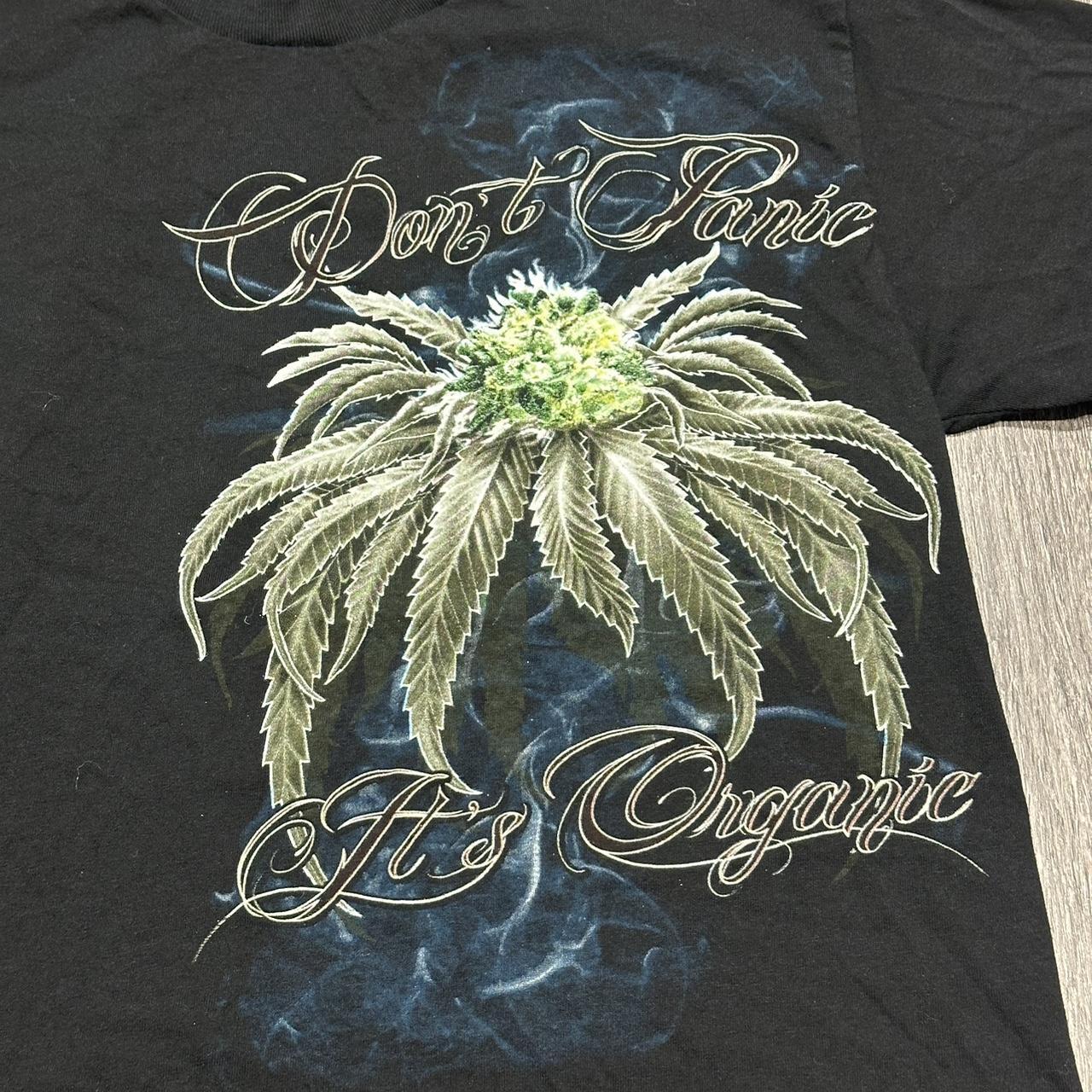 Mid 2000s Don’t Panic It’s Organic” Weed Tee Tagged... - Depop