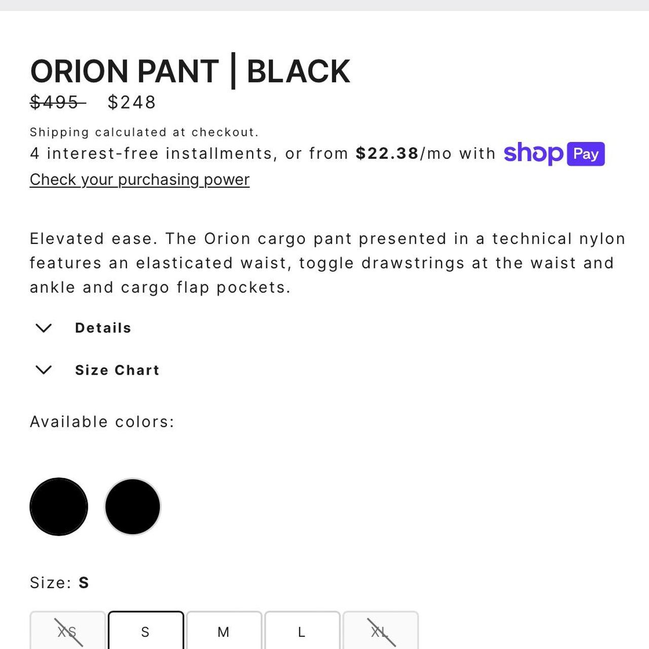 RTA Orion pant black nylon parachute pant size... - Depop