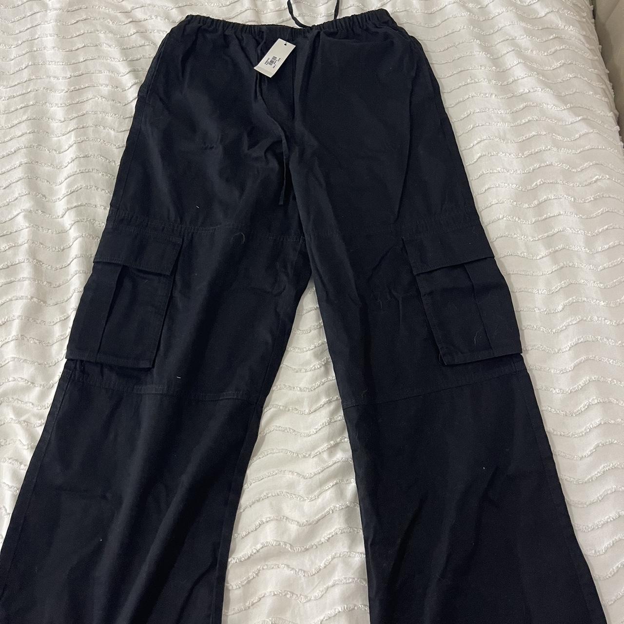 glassons cargo black pants never worn still with... - Depop