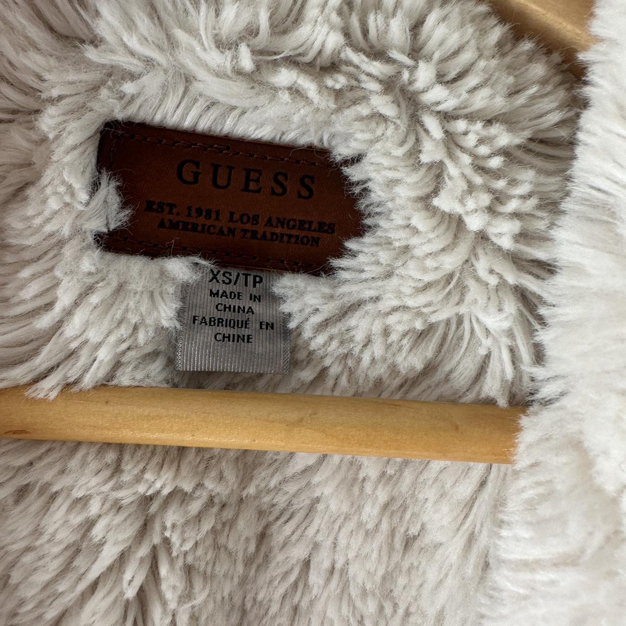 GUESS denim vest - soft fur inside - heavy - no... - Depop