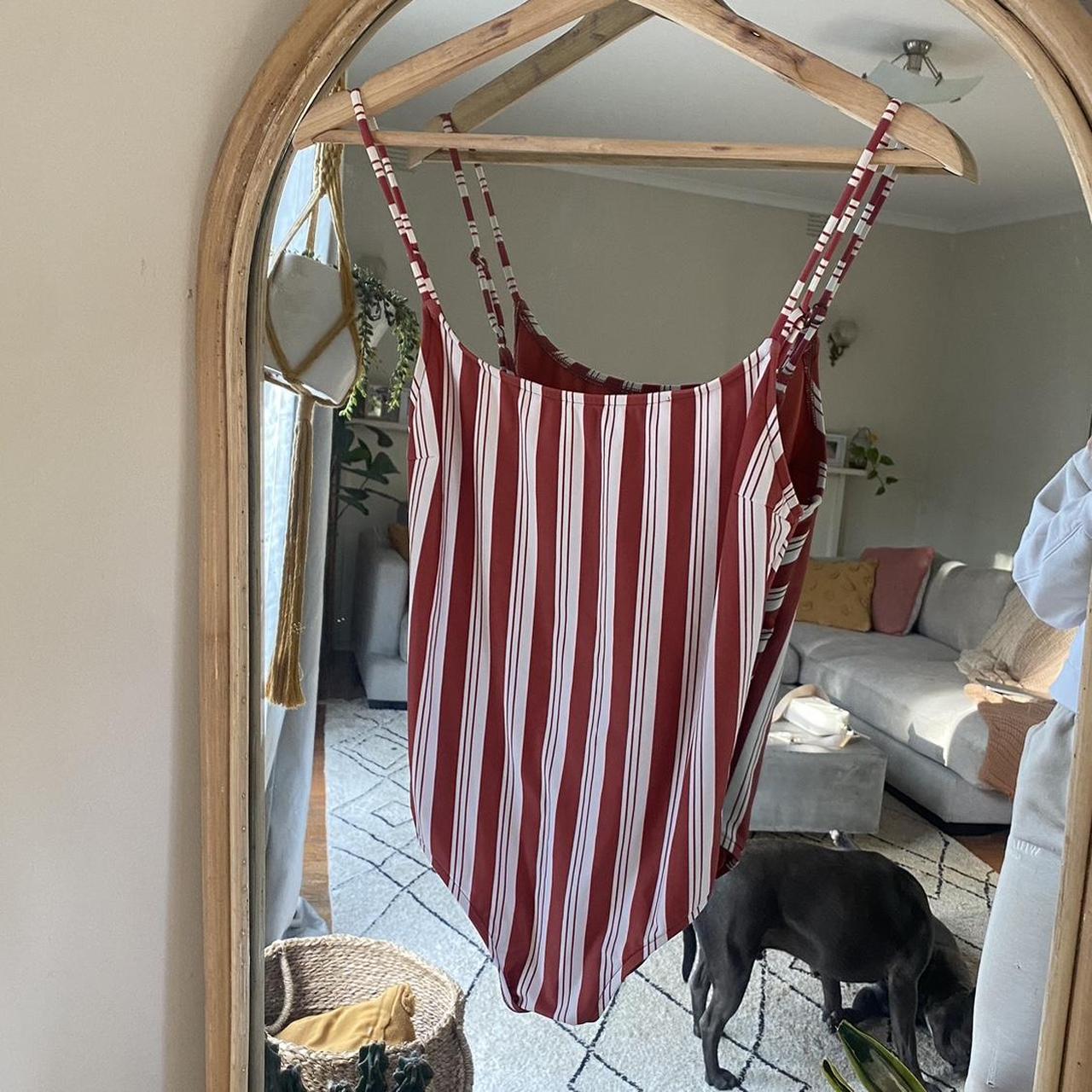 Rip curl striped one piece bathers Size 8 Worn... - Depop