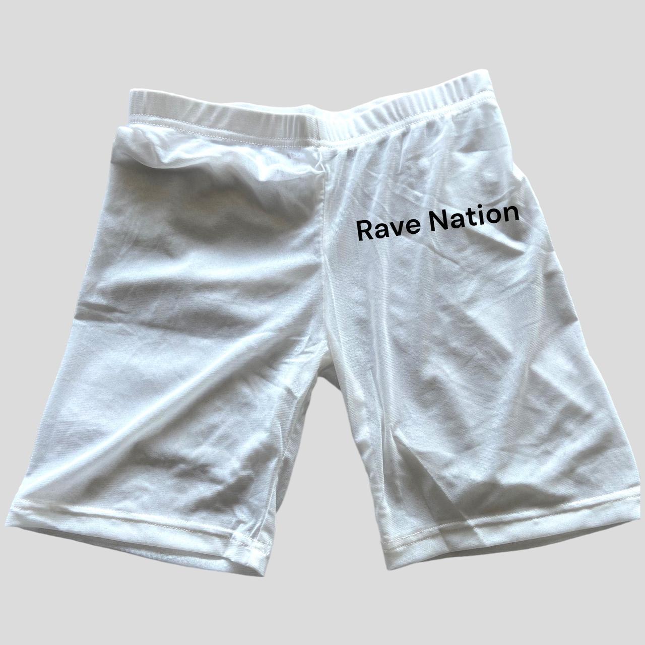 White mesh rave shorts. Transparent shorts/hotpants.... - Depop