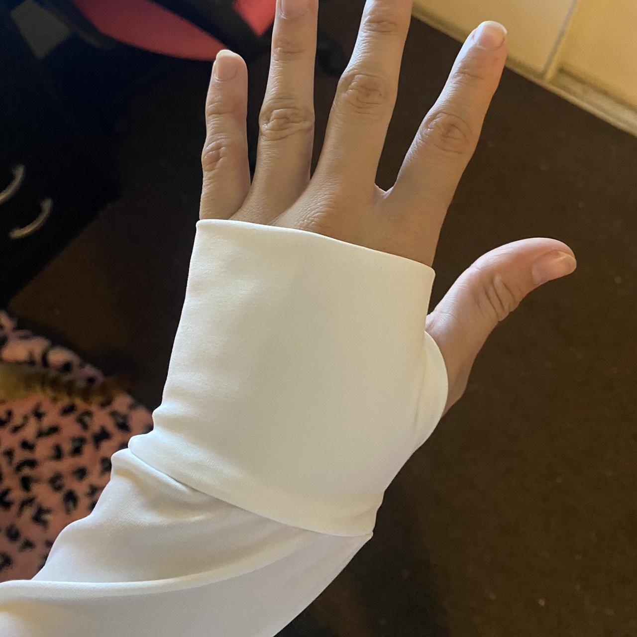 WHITE TRACKSUIT WORKOUT BBL SWEATER 🤍 -size:... | Depop