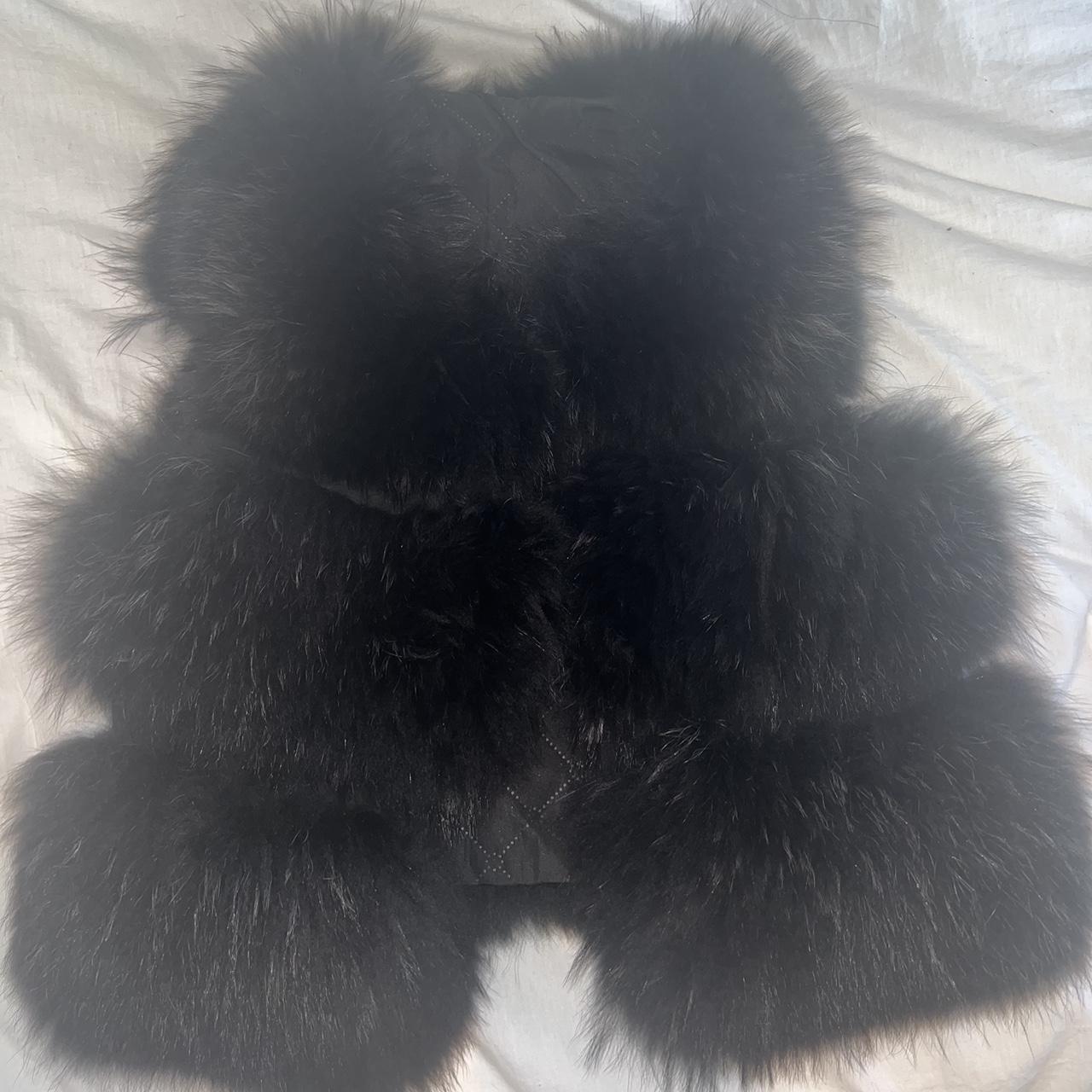 Real raccoon fur gilet Good condition 8-10 - Depop