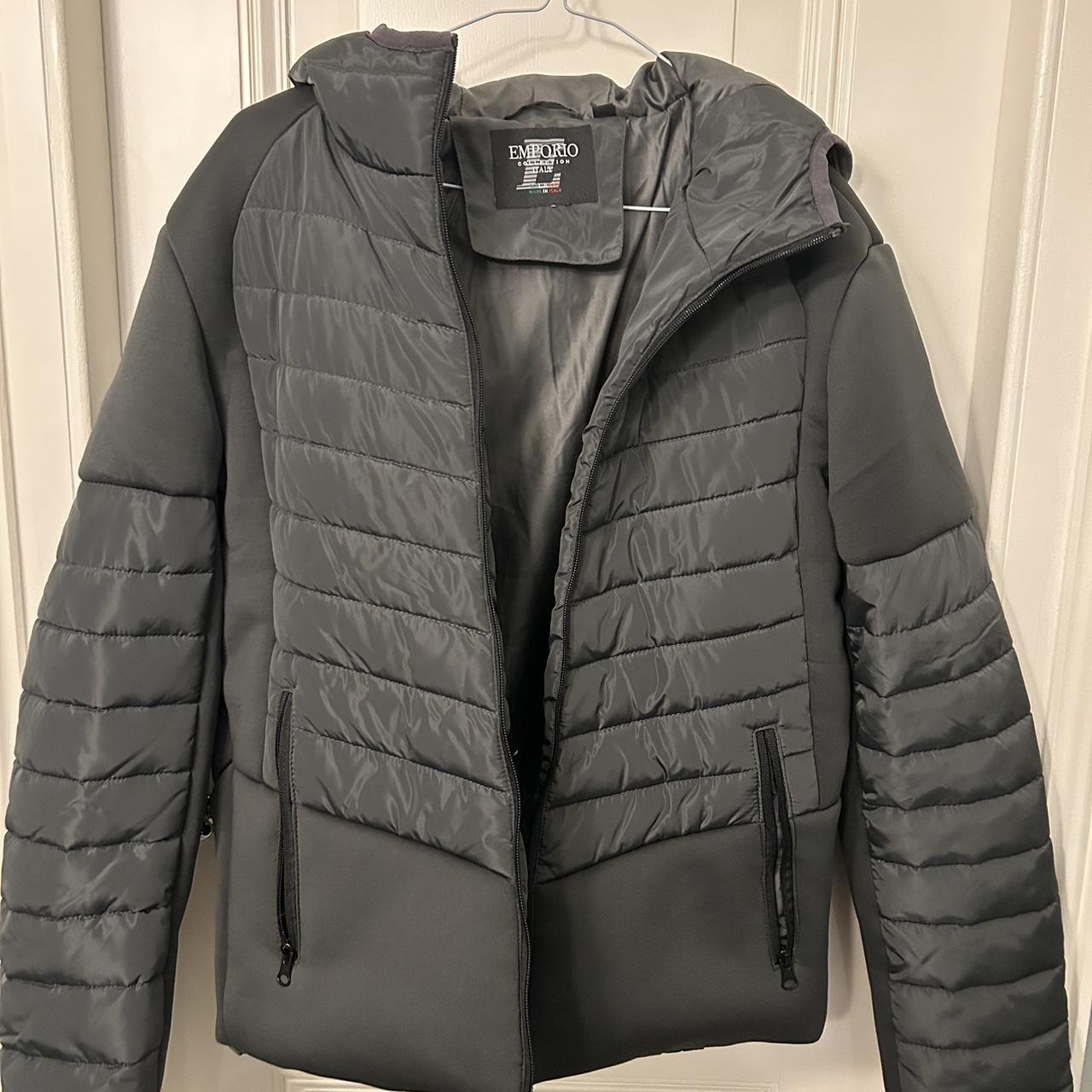 - Emporio Armani coat - Black puffer coat Never... - Depop