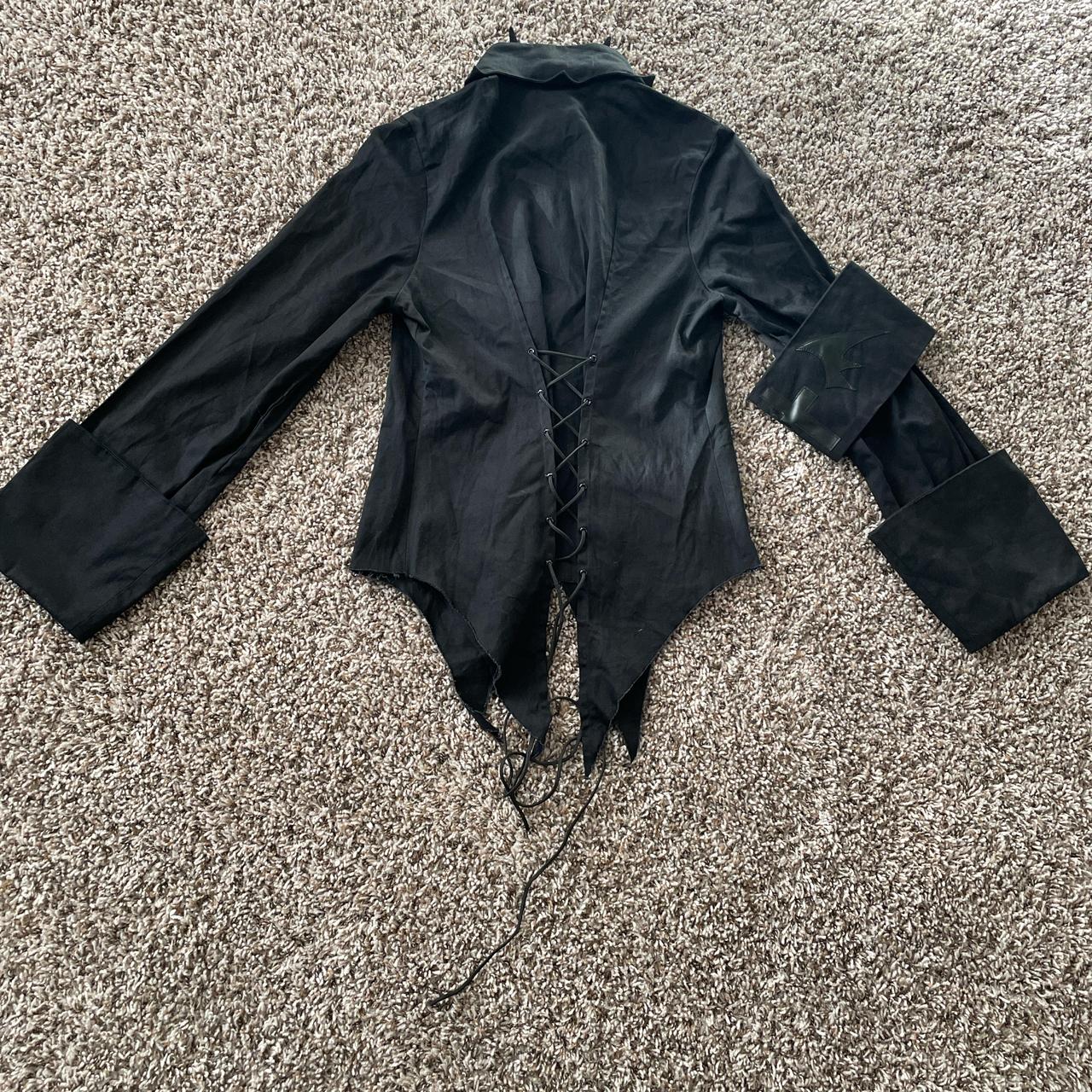 bodyline vampire shirt strings on the back can... - Depop