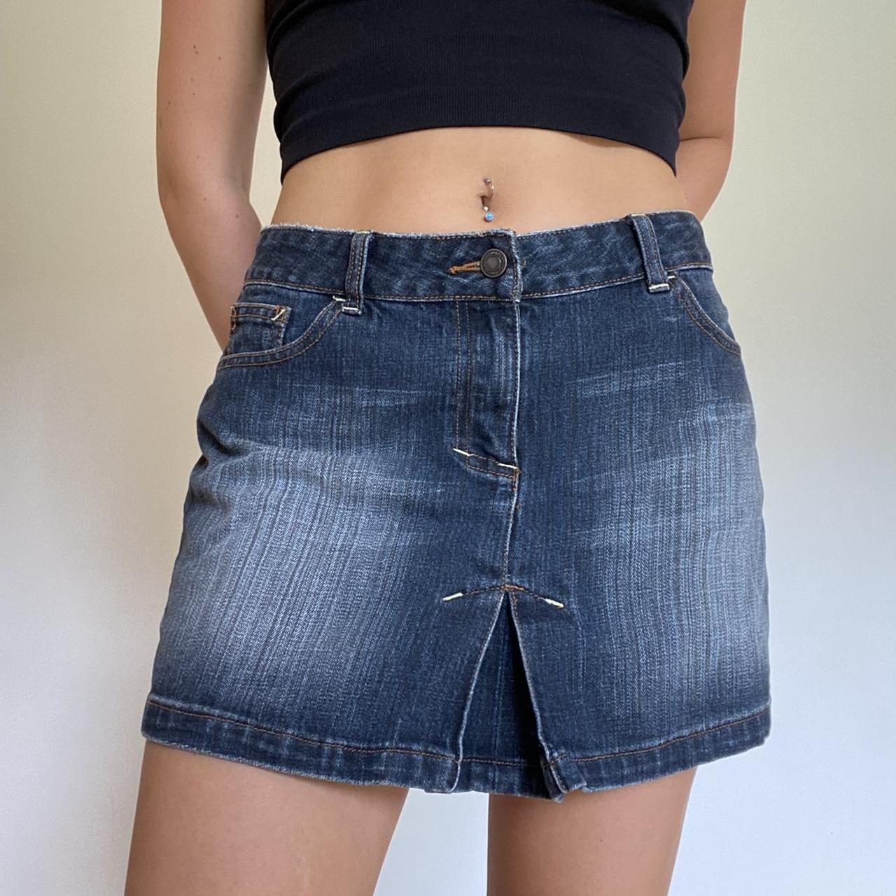 Vintage y2k Bay Trading dark indigo washed denim... - Depop