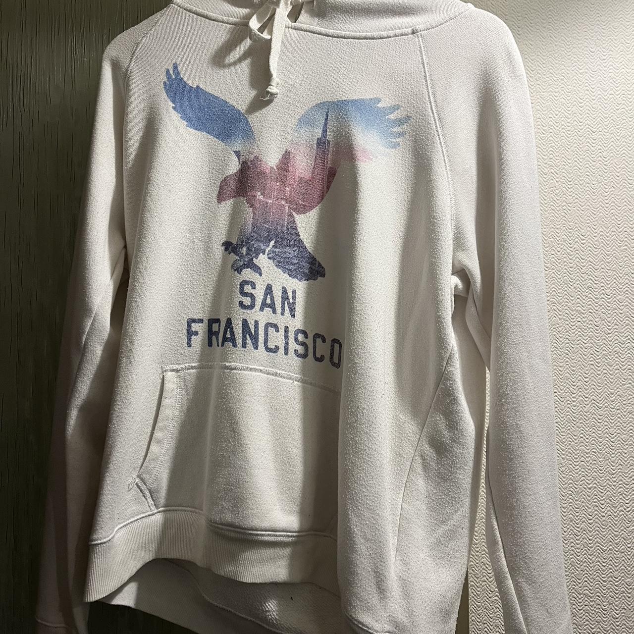 White American Eagle San Fransisco Hoodie Exclusive... - Depop