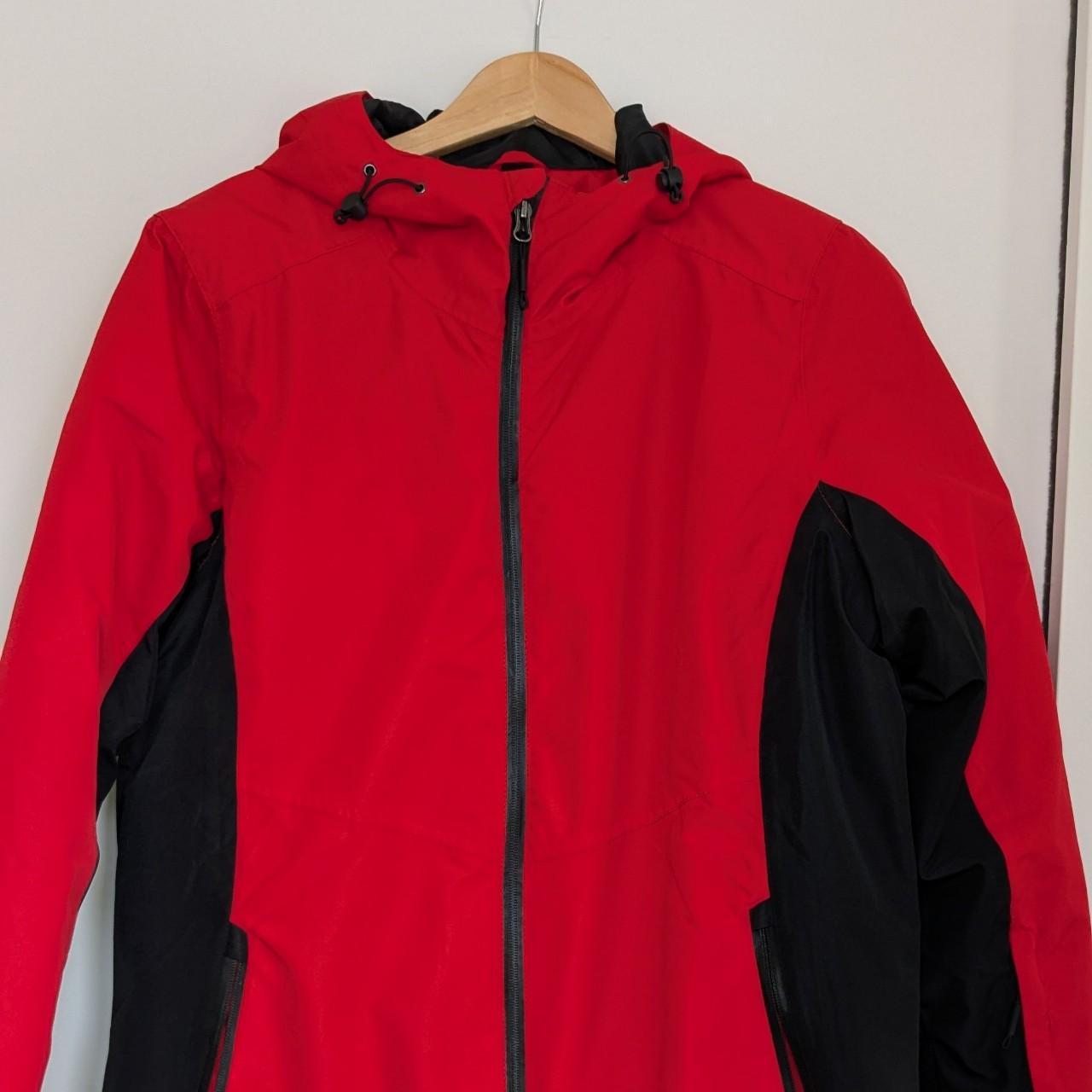 Crivit red and black waterproof jacket Barely... | Depop