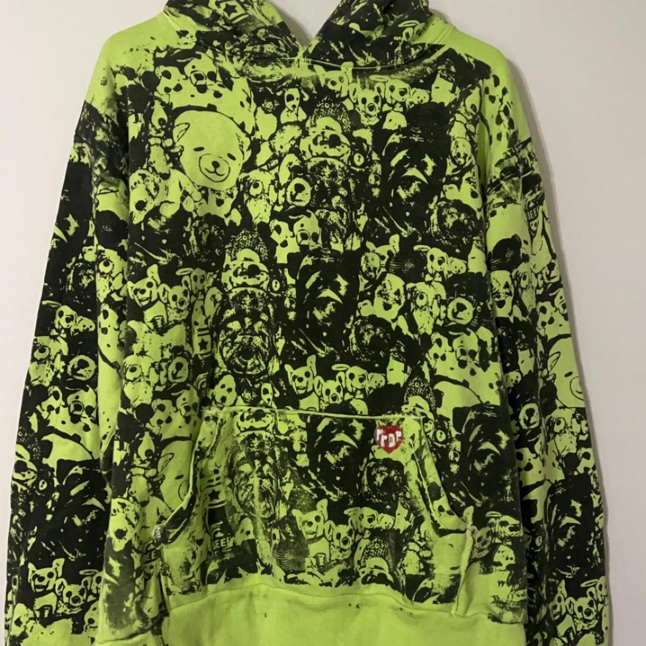 Redrum Dogpound Hoodie :333 Neon green stuffed... - Depop