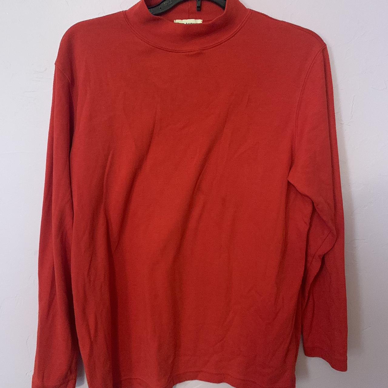 red long sleeve turtleneck -worn - Depop