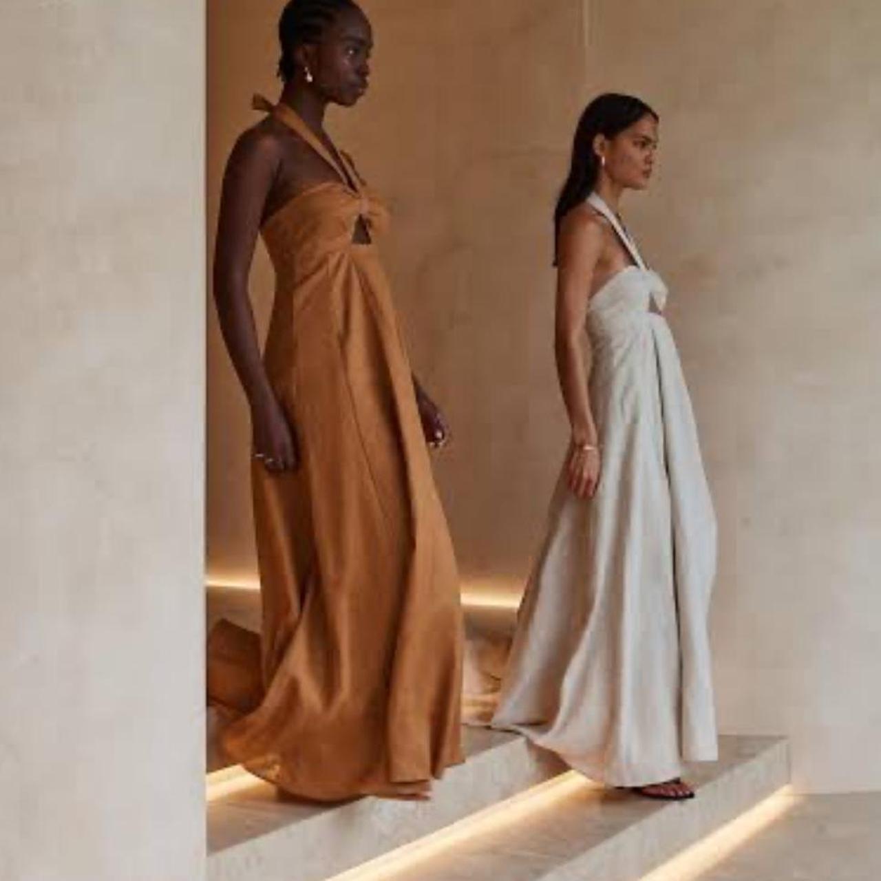 DISSH Verdes Natural Linen Maxi Dress Beautiful... - Depop