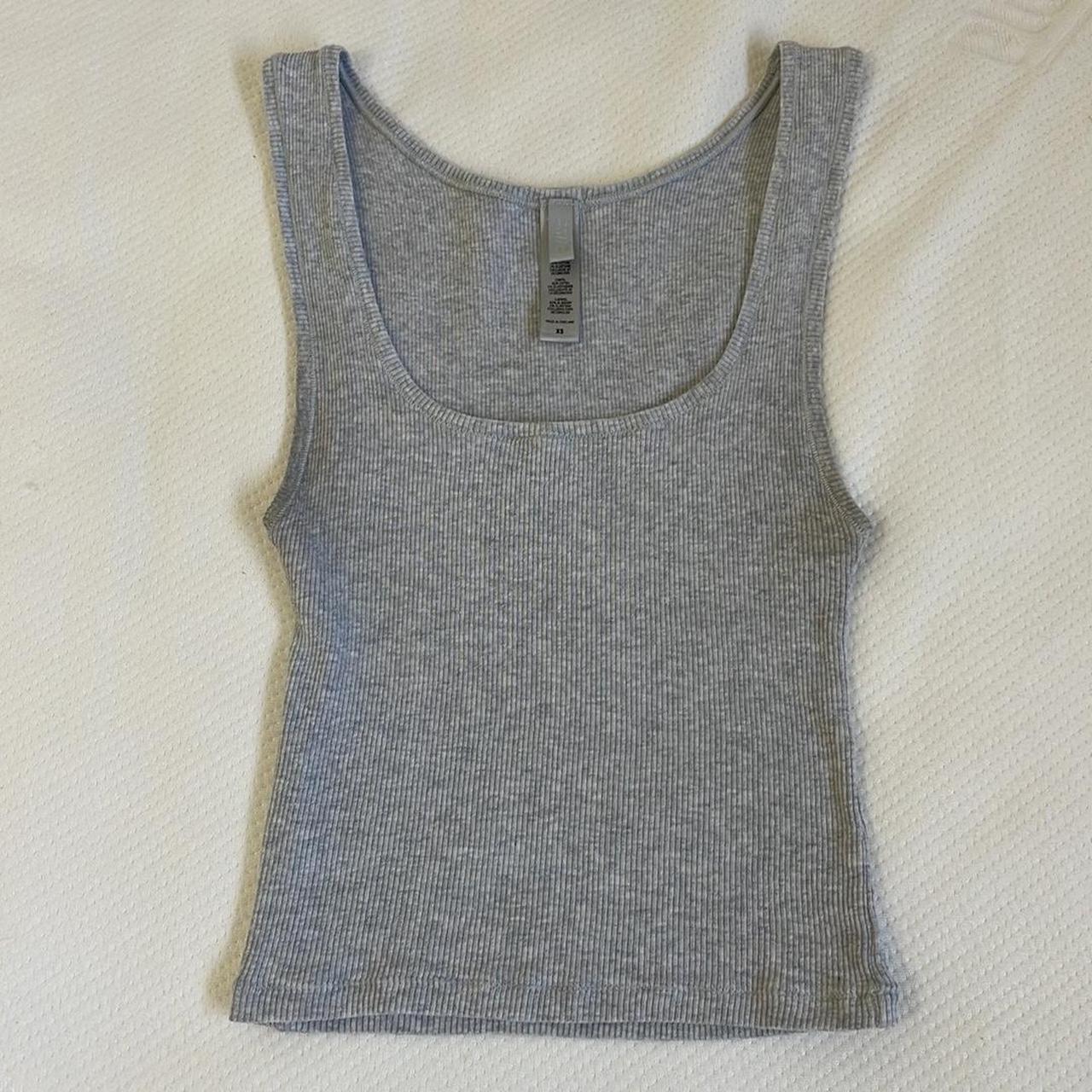 Skims cotton rib tank Color: light heather grey... - Depop