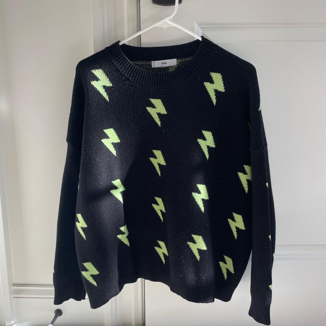 Adika Oversized Lightning Bolt Sweater #adika... - Depop