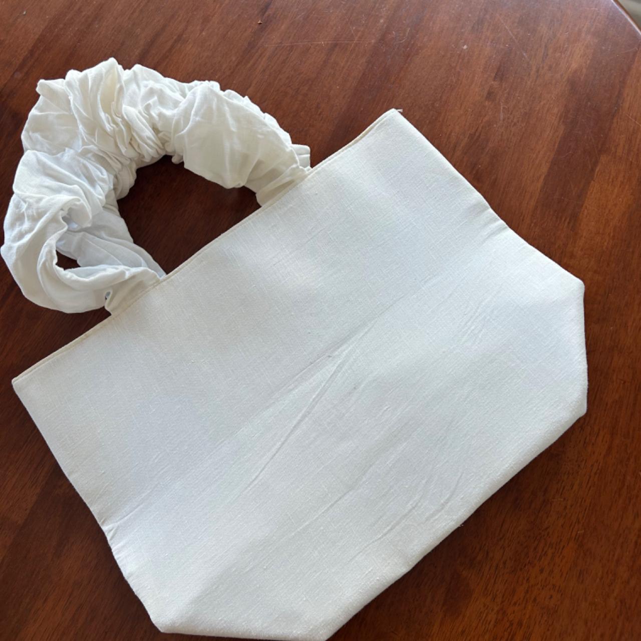 Sir the label white linen scrunchie handbag -... - Depop