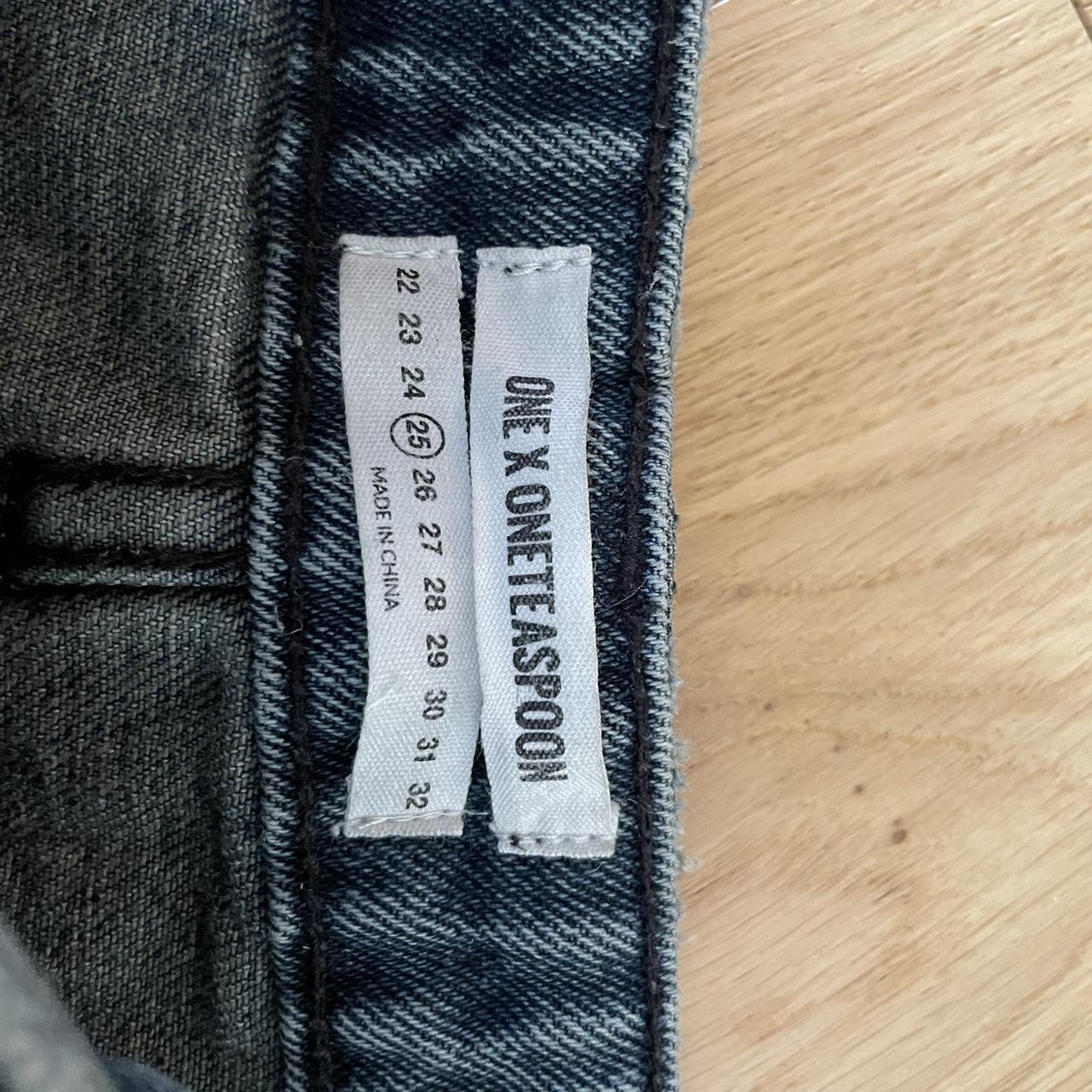 One teaspoon washed out navy denim skirt - Depop