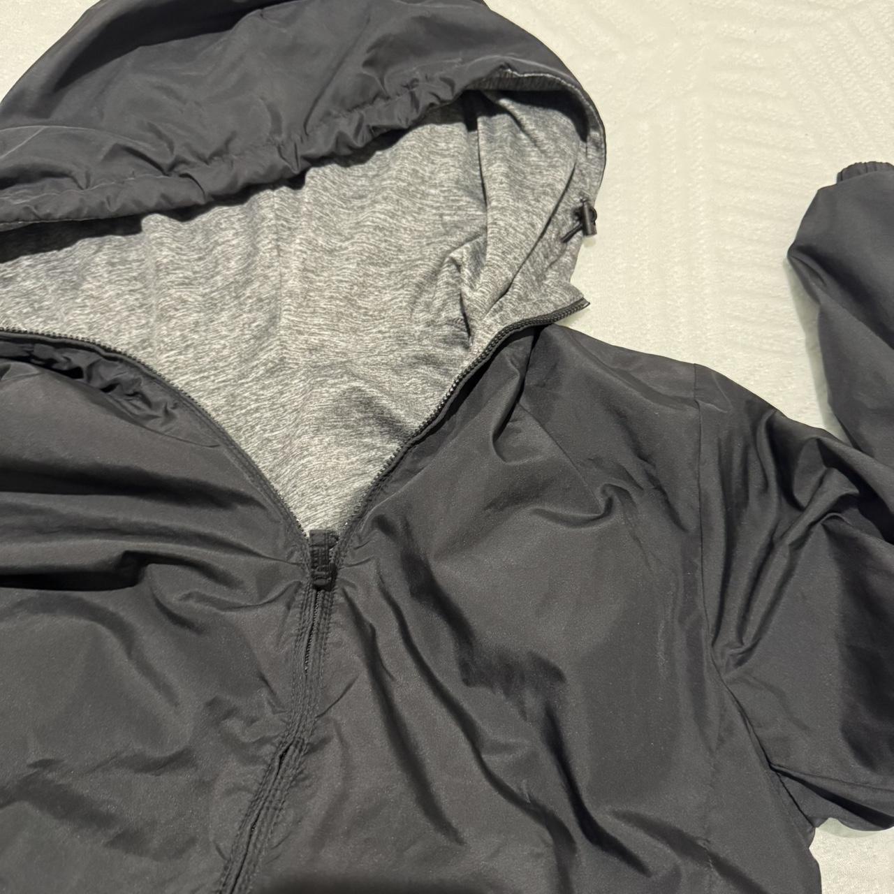 uniqlo reversible black & gray waterproof jacket | Depop