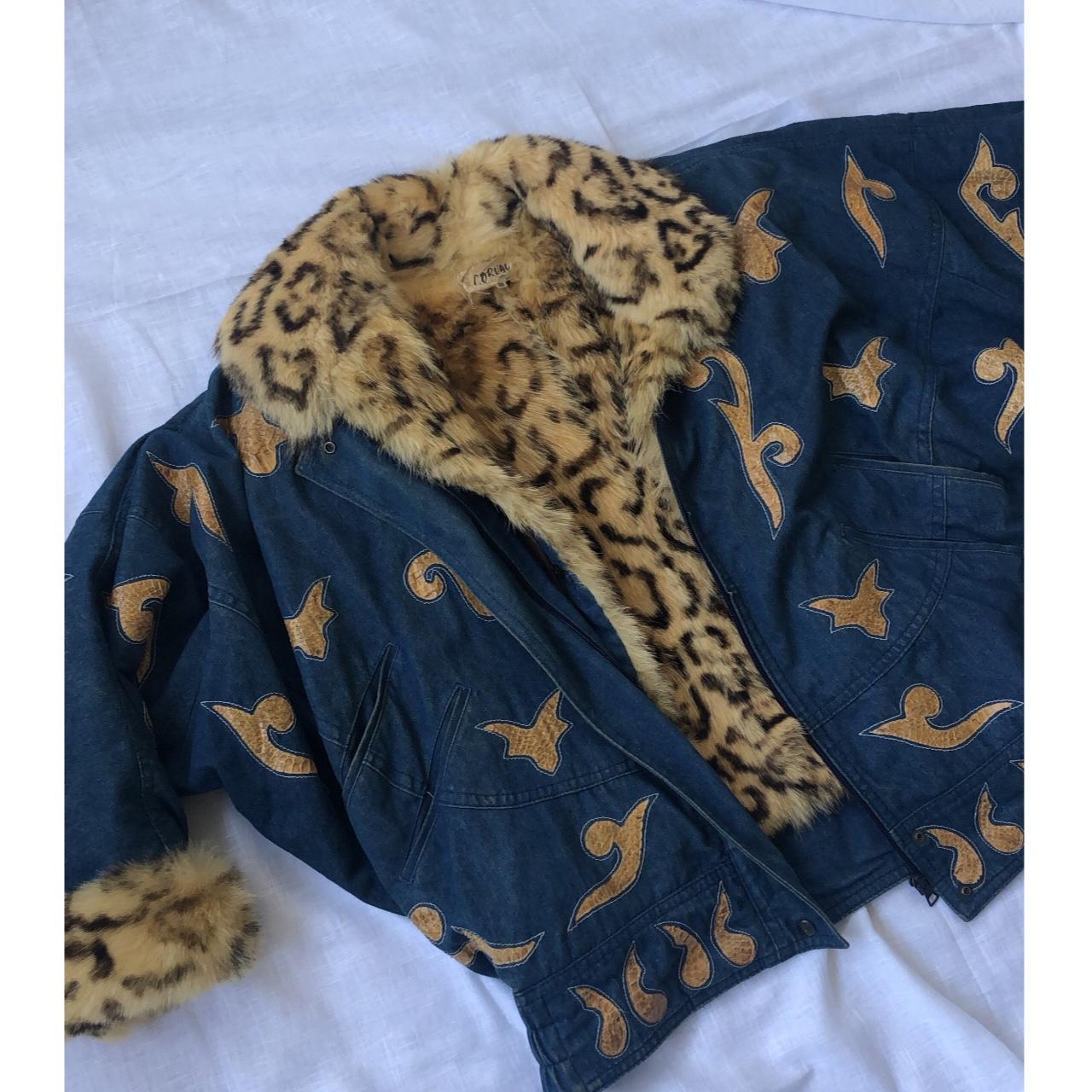 RARE CORVAL PARIS denim and fur coat 💫 Corval Paris... - Depop