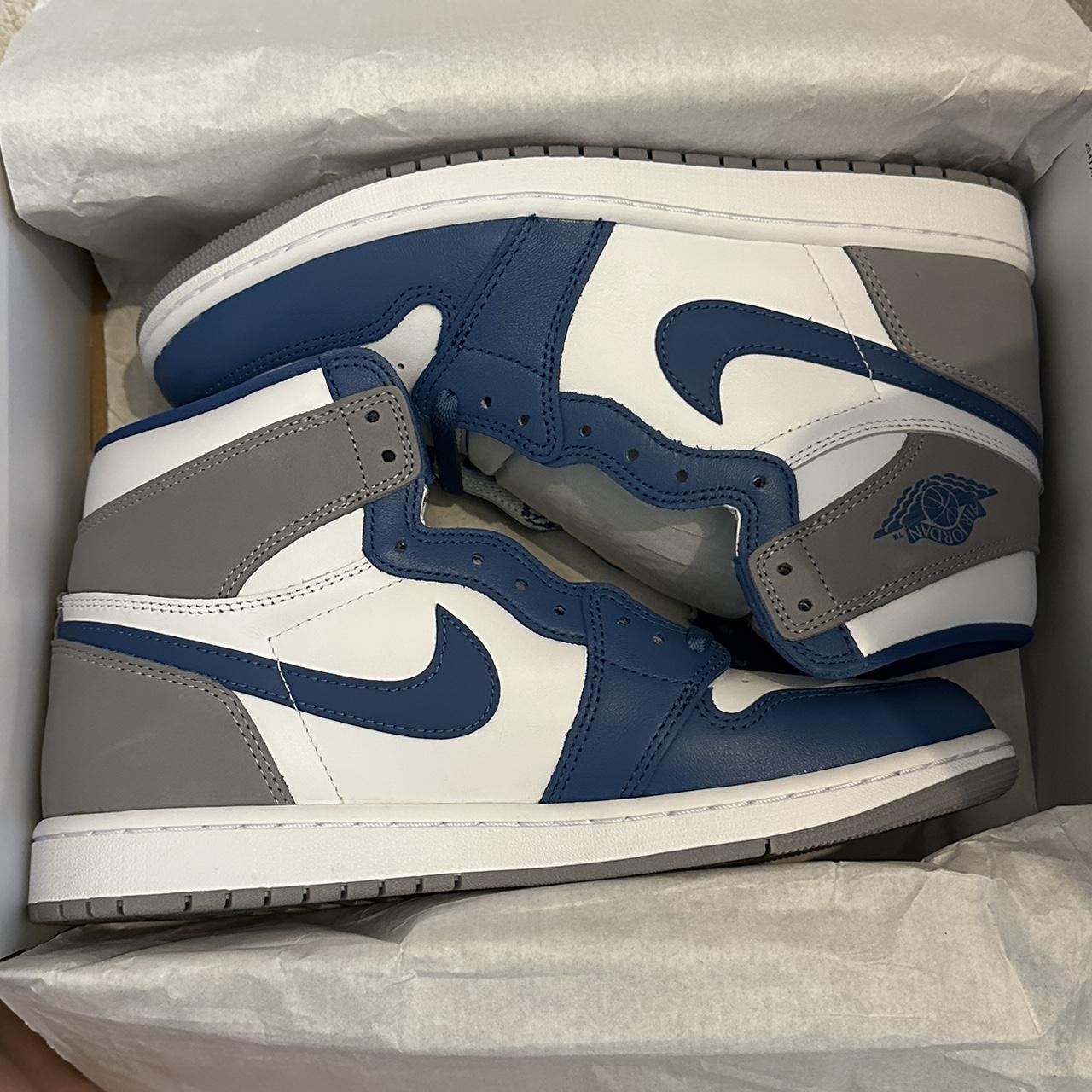 True blue high jordan 1’s Brand new havent been worn... - Depop