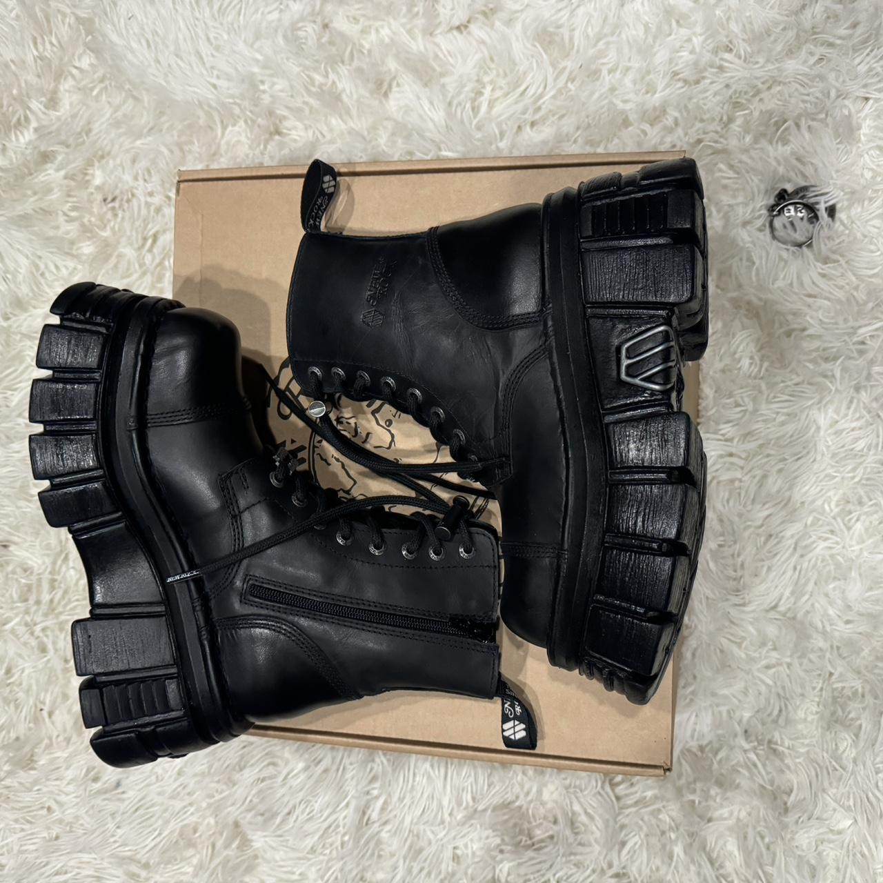 New with box New Rock Black tower boots. Only worn... - Depop