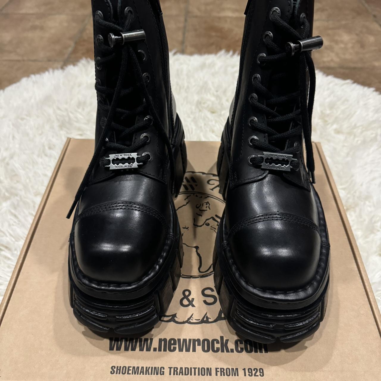 New with box New Rock Black tower boots. Only worn... - Depop