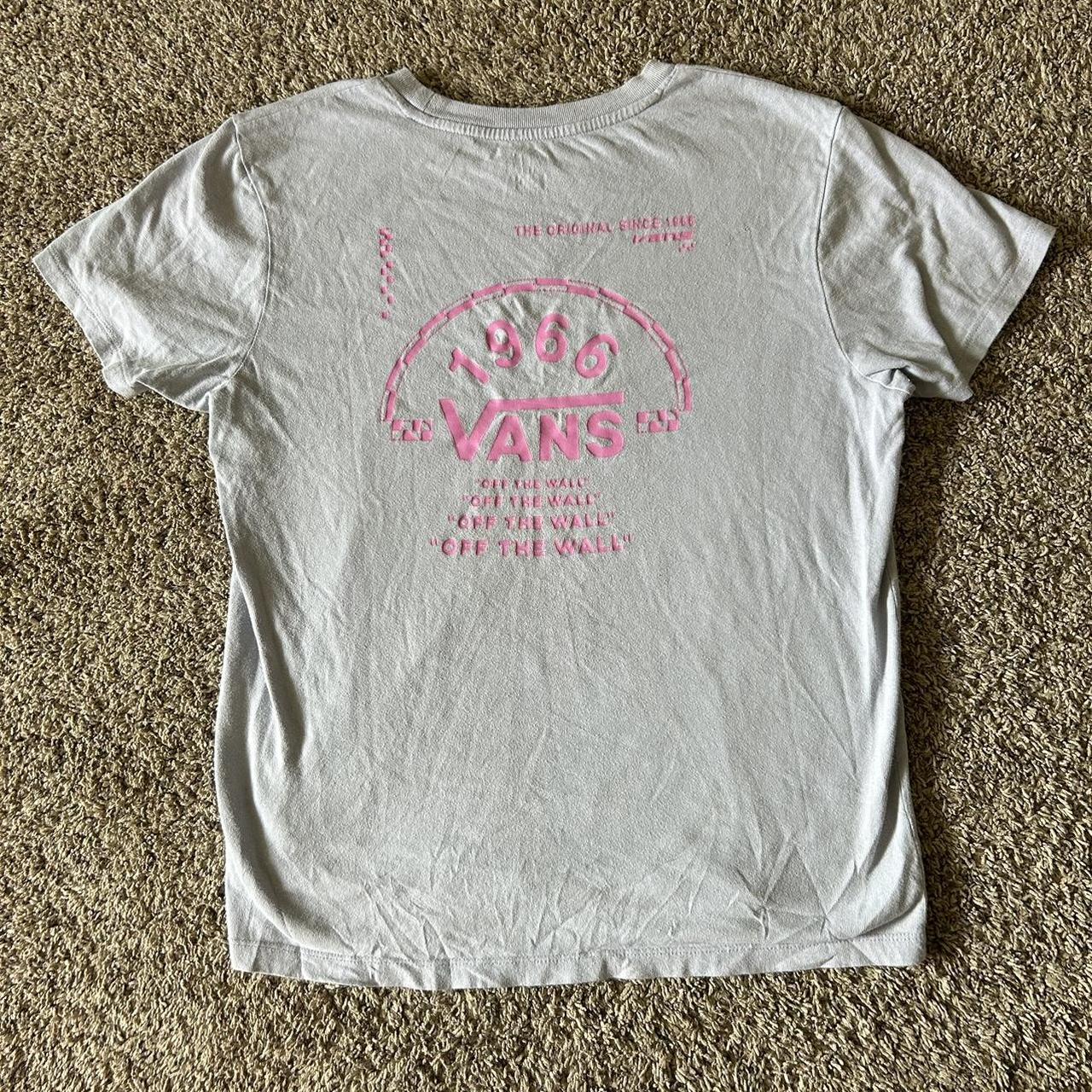 Periwinkle Vans tee! Has some minor discoloration as... - Depop