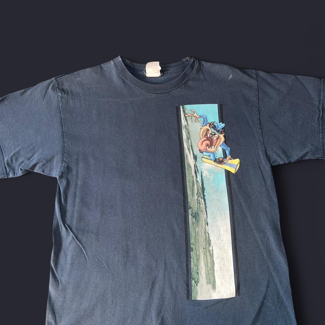 Looney Tunes Tasmanian Devil surfing tee... | Depop