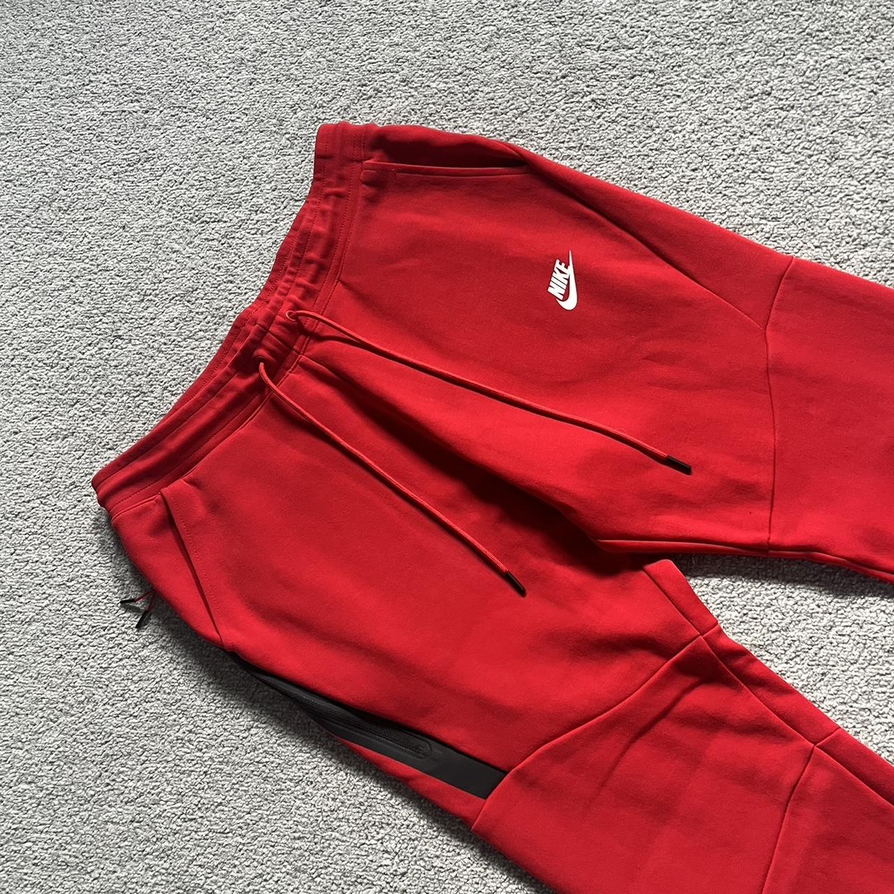Old season Nike tech fleece university red... - Depop