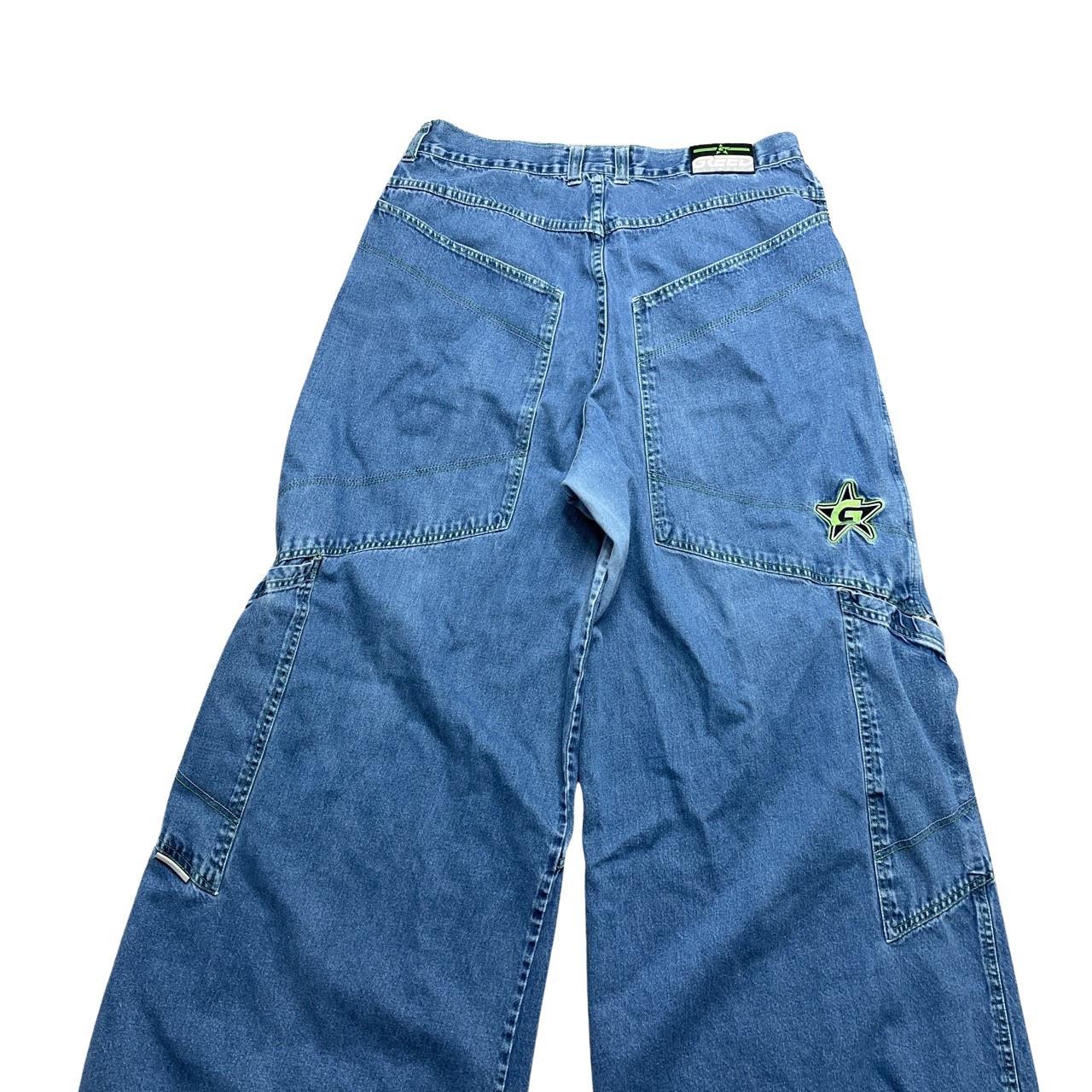 vintage jnco style greed rave jeans TRUE RAVER... - Depop