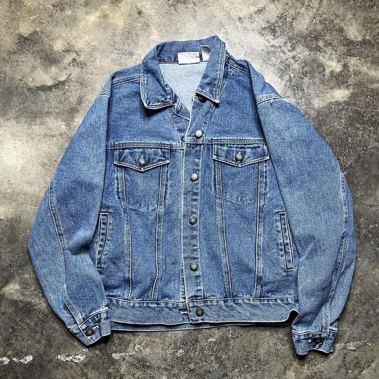 Vintage denim button up jean jacket - Depop