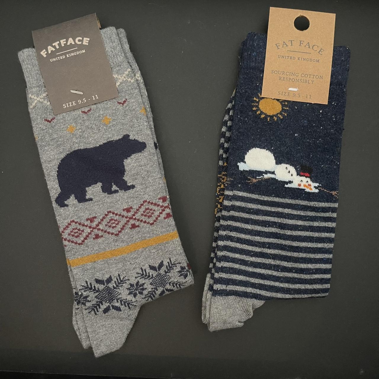 2 pairs of fat face men’s socks. Bear 🐻 and snowman... - Depop
