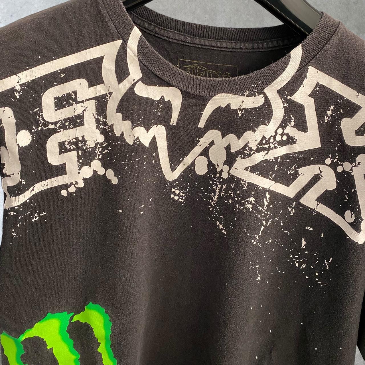 Y2K Fox Racing Monster Energy Tee Nicely sun faded... - Depop