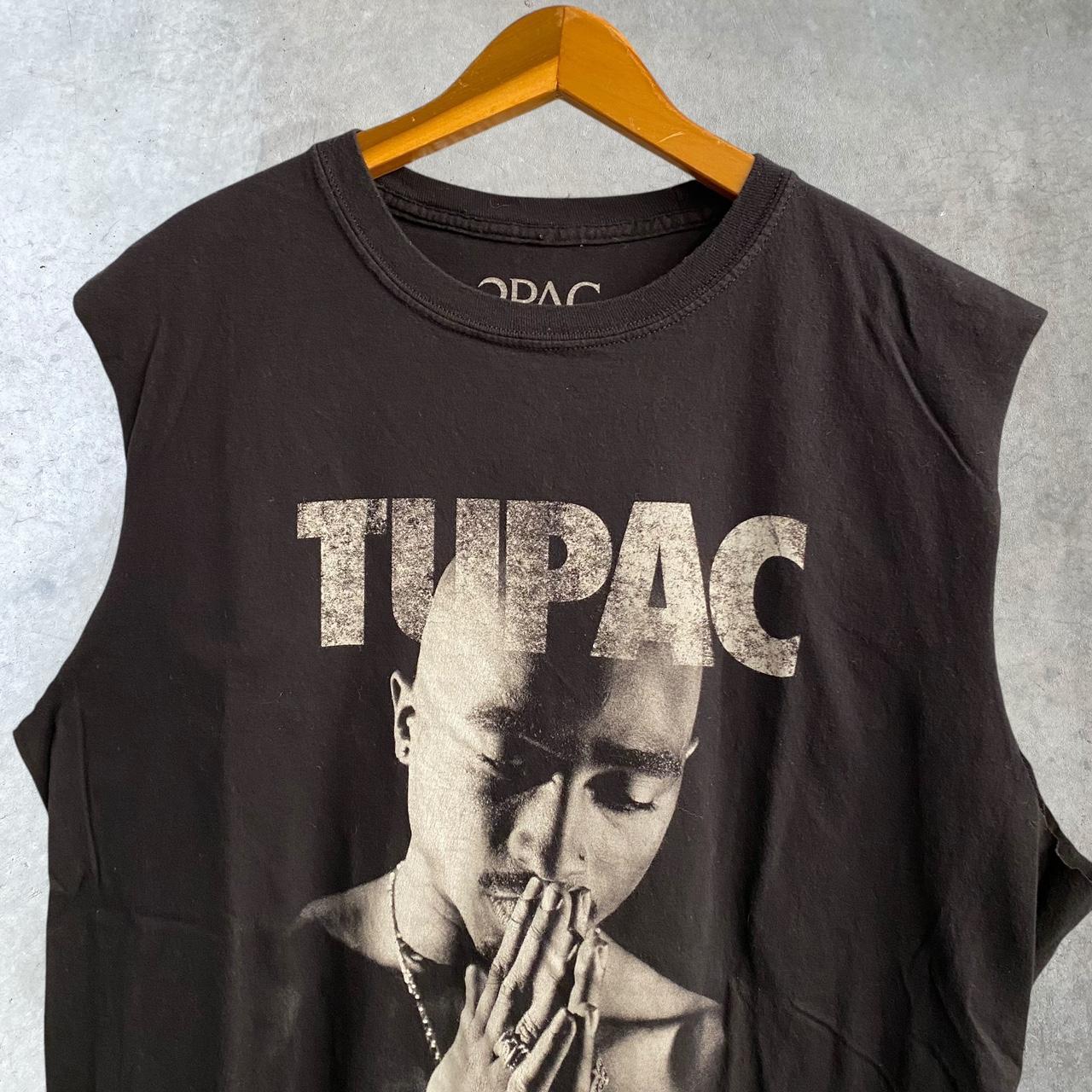 Tupac Sleeveless Rap Tee Light wear and fading... | Depop