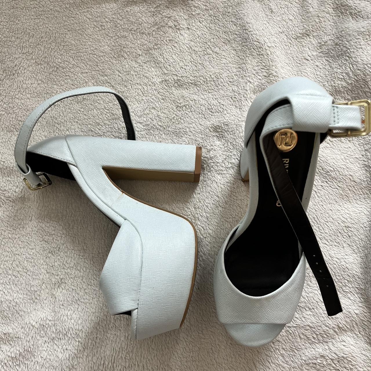Light blue platform heels Mark on side - Depop