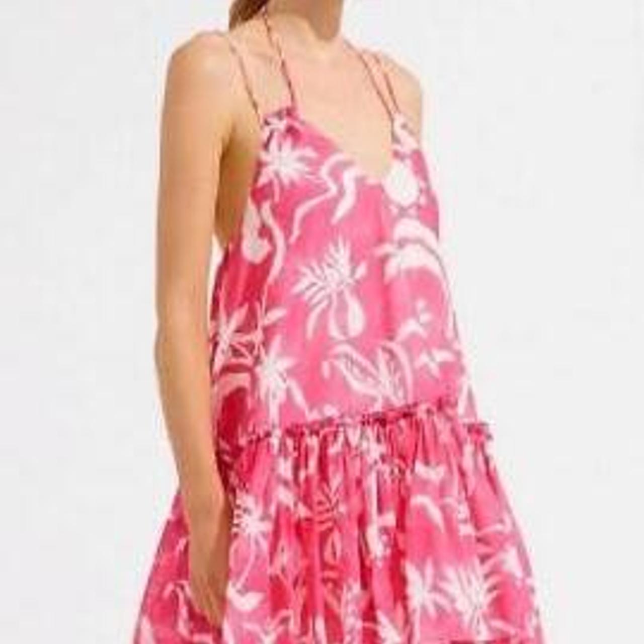 Steele Malika Dress in Sangria Palmette Size... - Depop