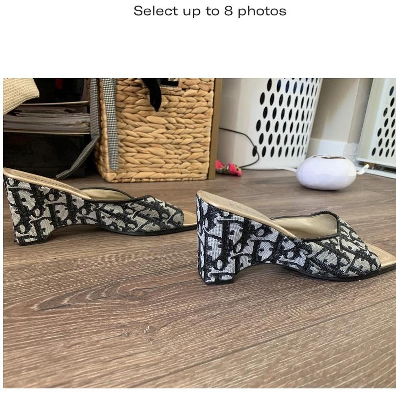Christian Dior wedged mules monogram slides I’m a... - Depop