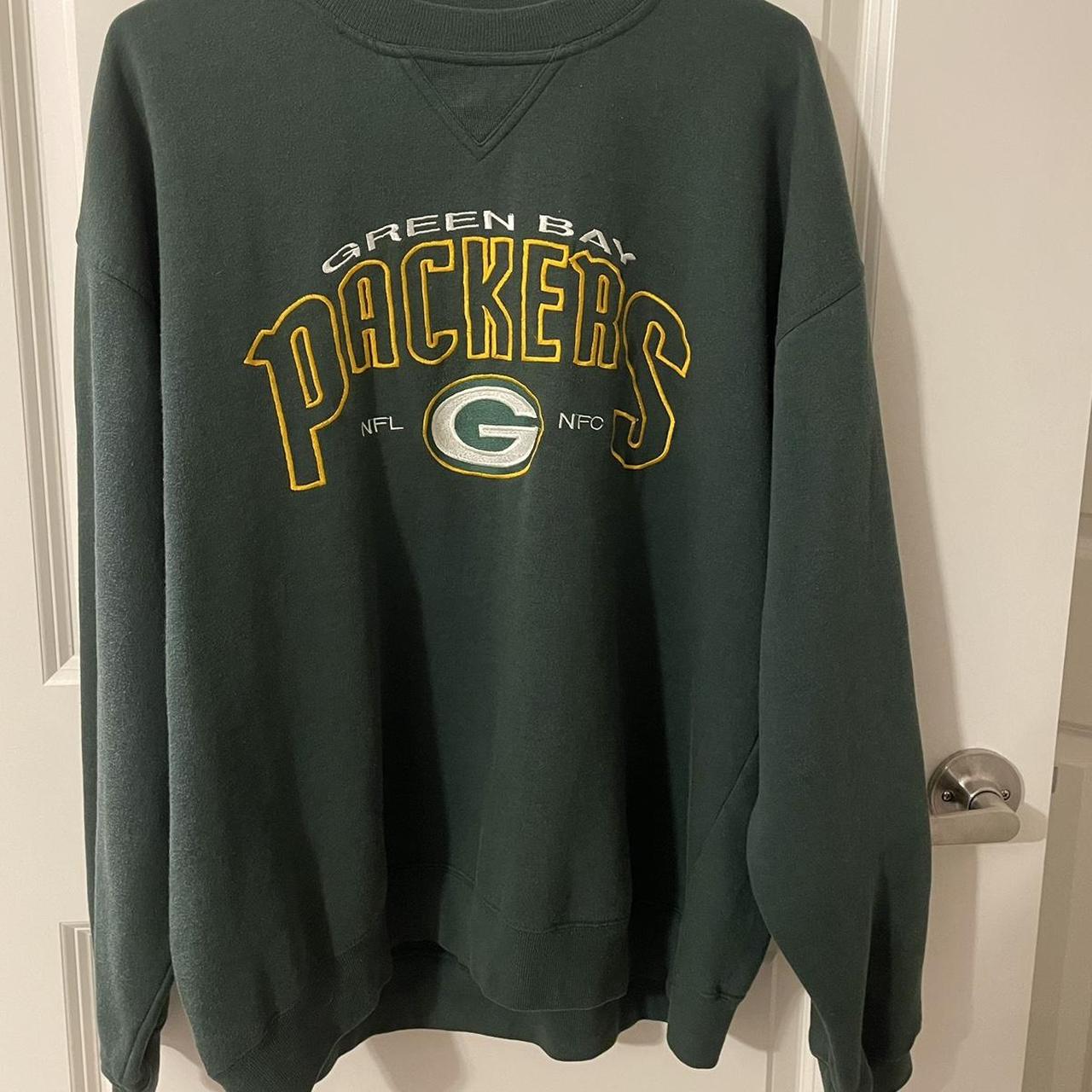 Green bay packers sweater vintage lee sport... - Depop