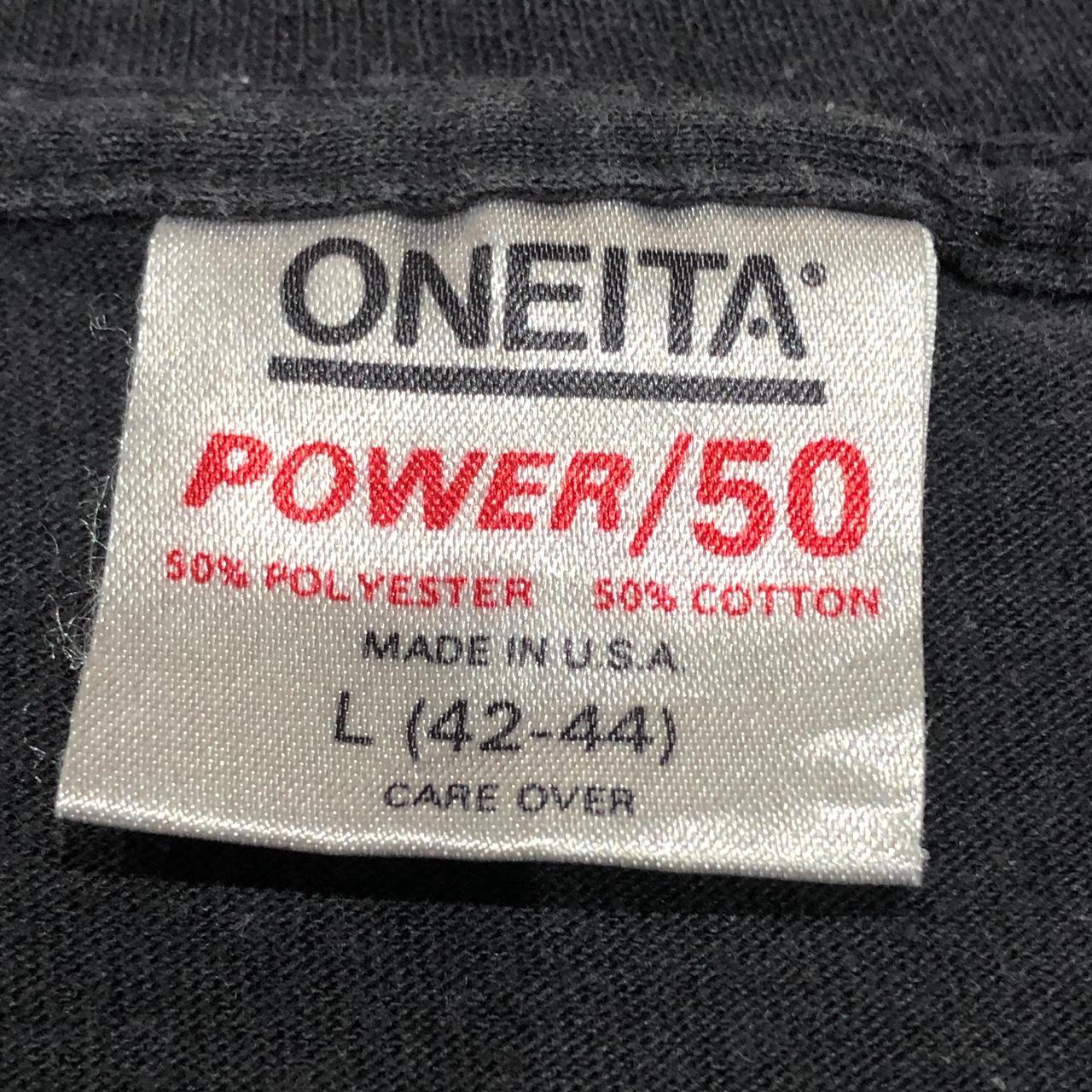 Oneita Men's Black T-shirt | Depop