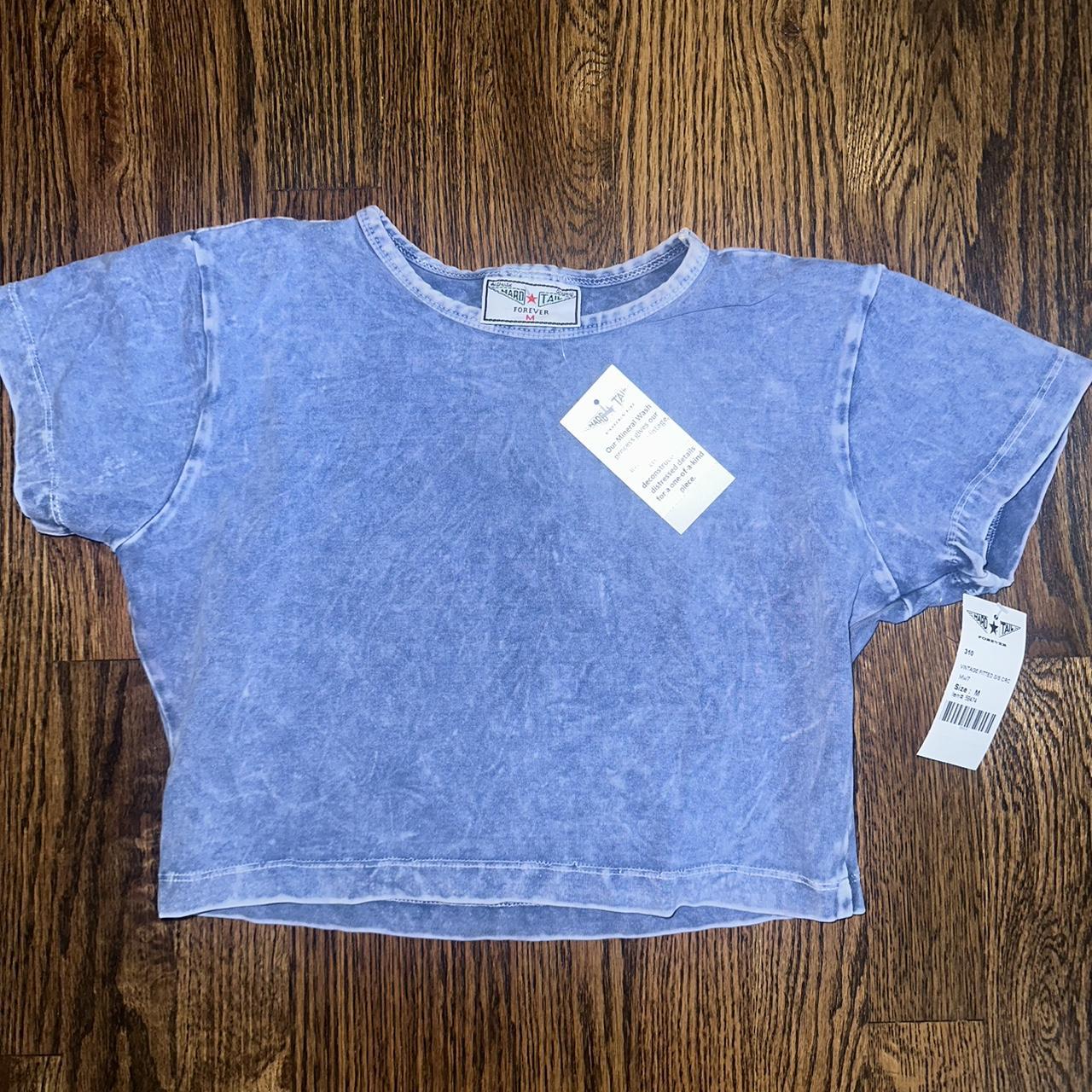 Hard Tail Women's Blue Crop-top | Depop