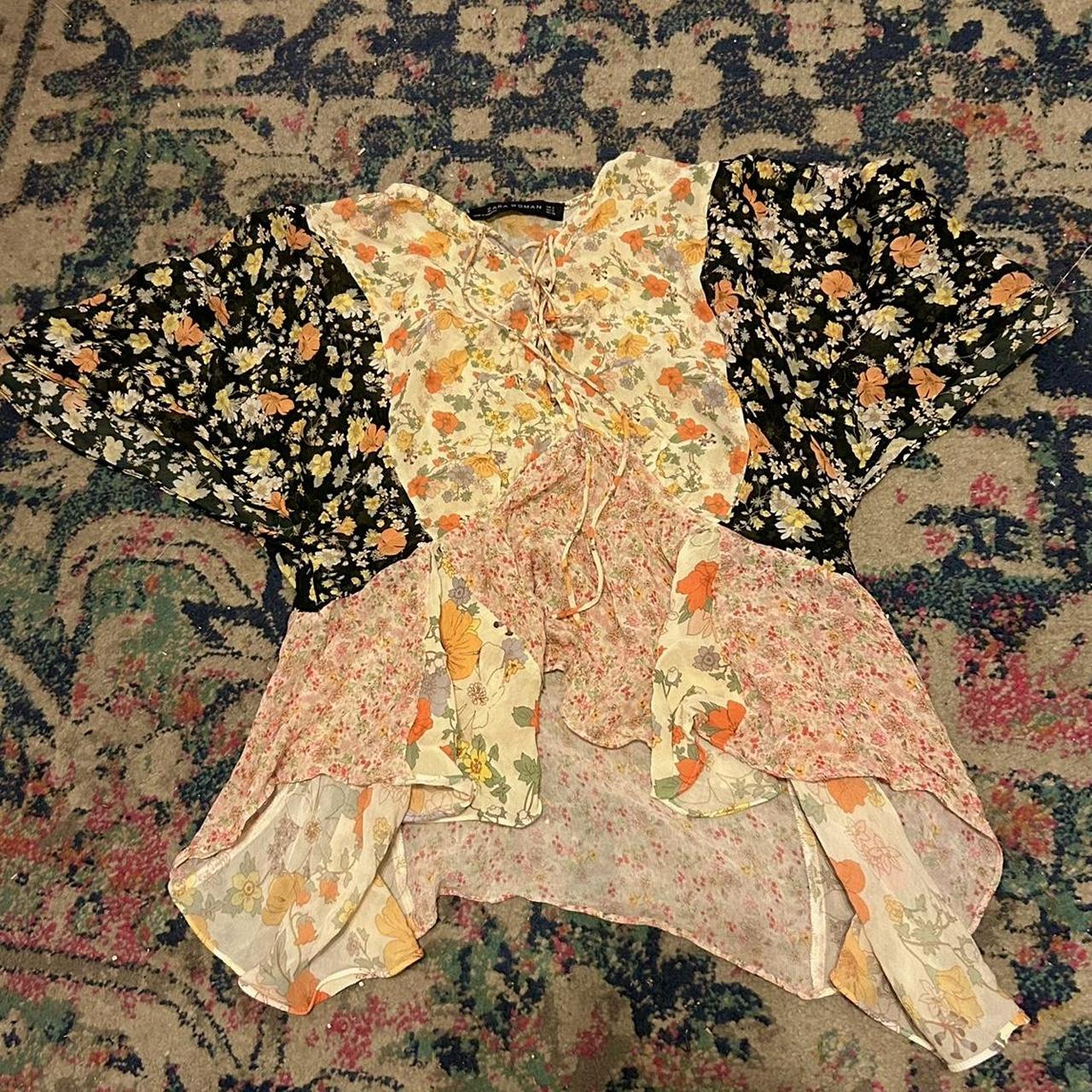 The cutest cottagecore Zara peasant style top with... - Depop