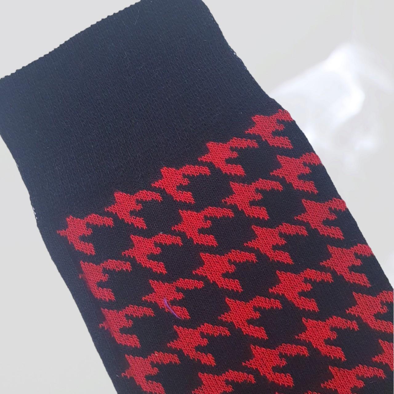 Women's Black and Red Socks | Depop