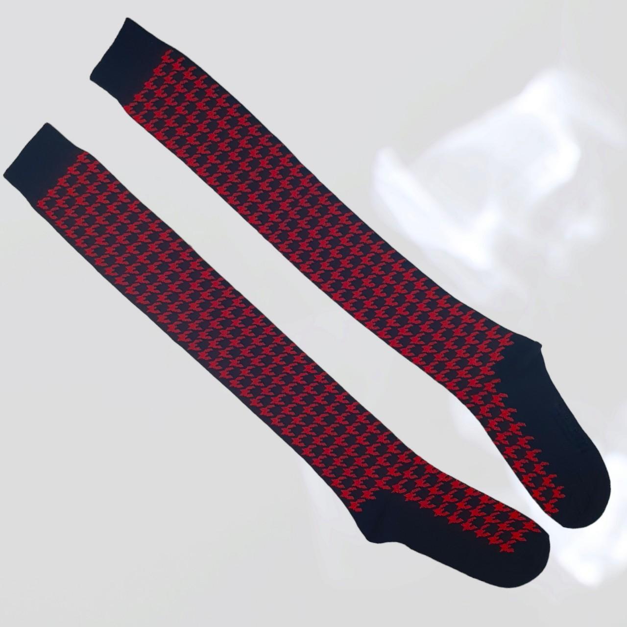 Women's Black and Red Socks | Depop