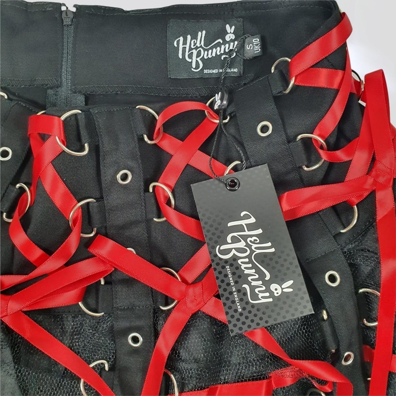 🦇 ️ Black & Red Chai Skirt ️🦇 🦇 #Gothic #mallgoth... - Depop