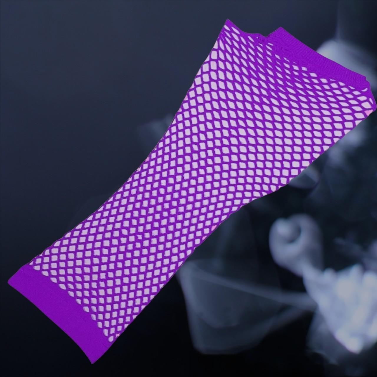 💜🕸️ #Fishnet Gloves Pair- Fingerless Purple... - Depop