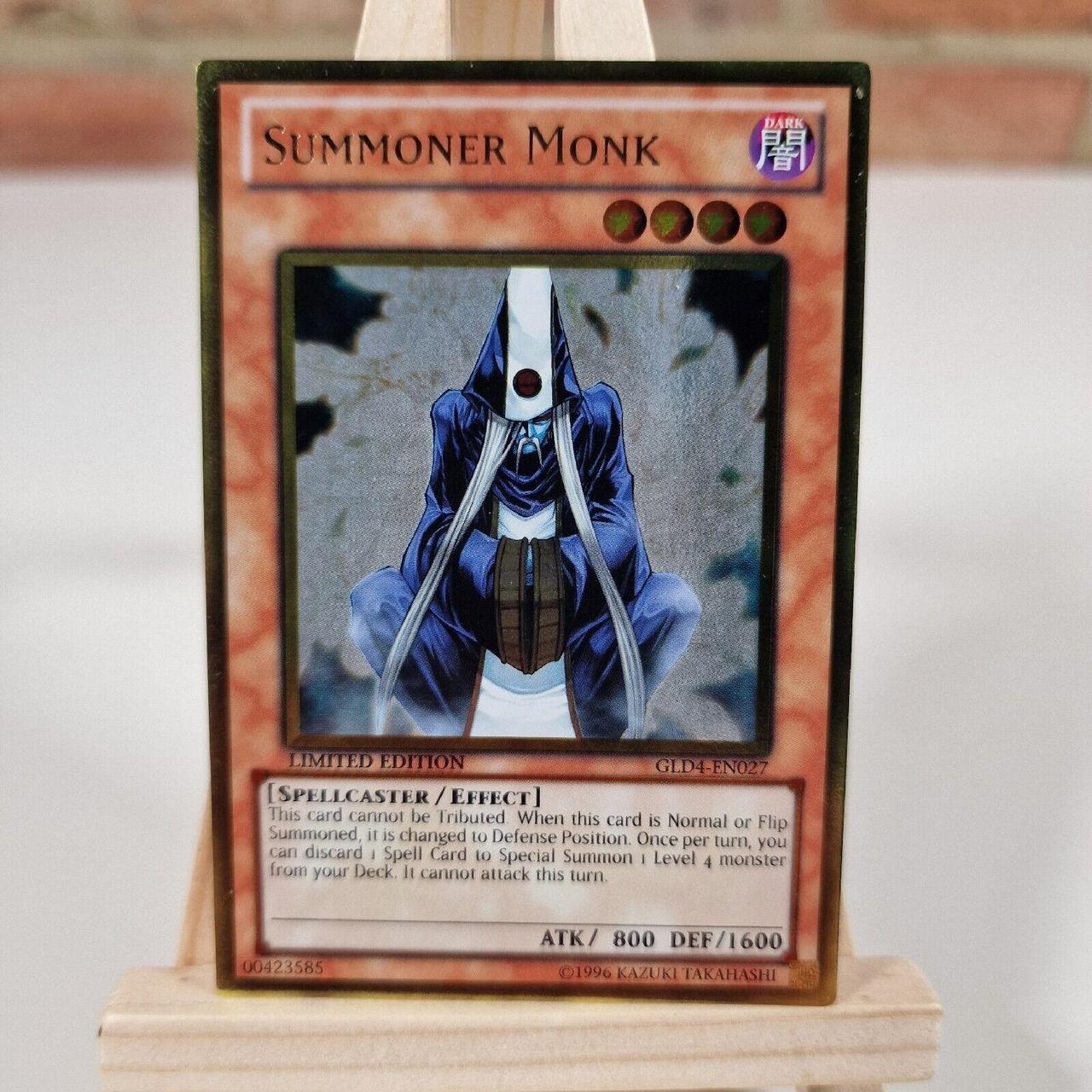 Summoner Monk GLD4-EN027 Gold Ultra Rare Limited... - Depop