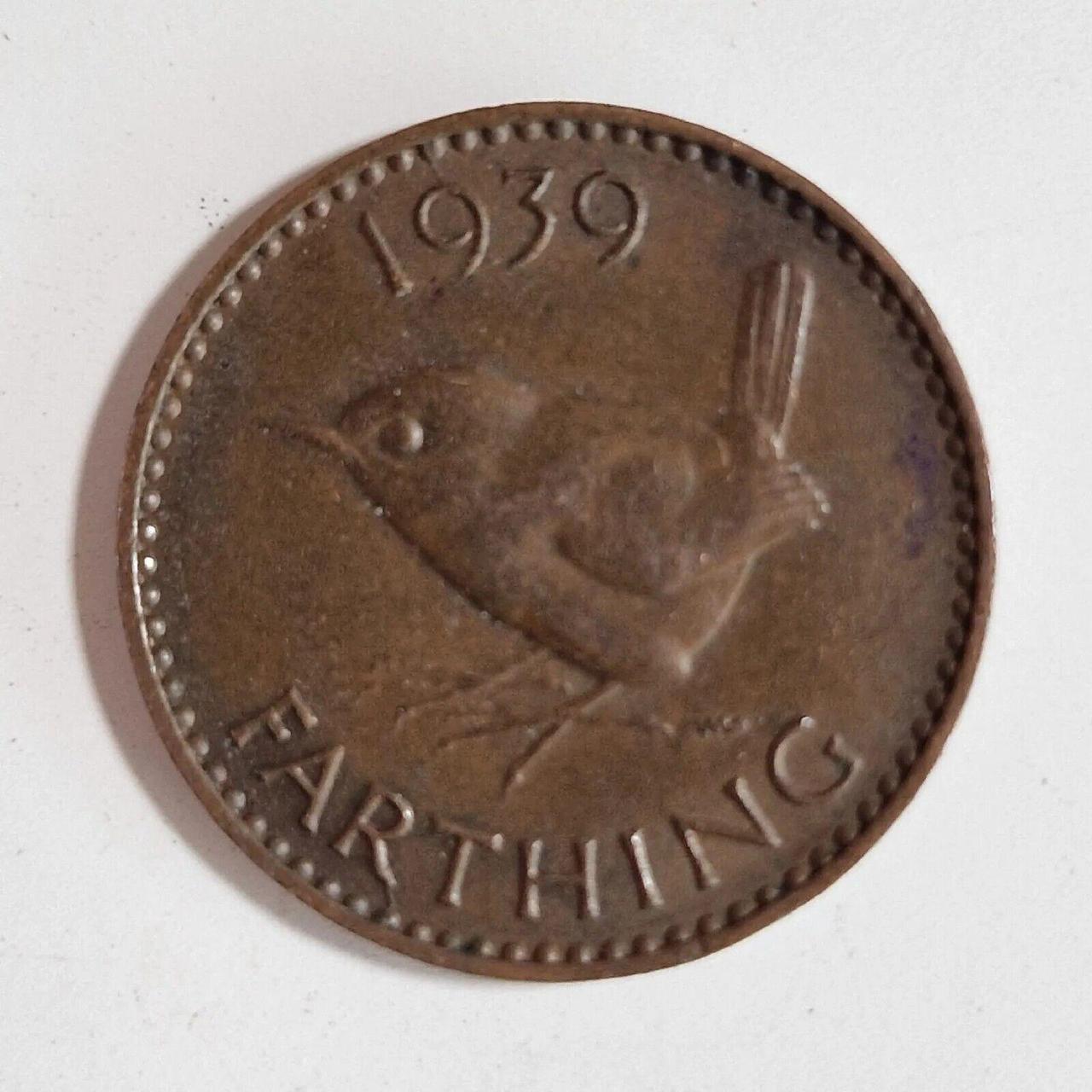 1939 Farthing Coin - King George VI Old British... - Depop